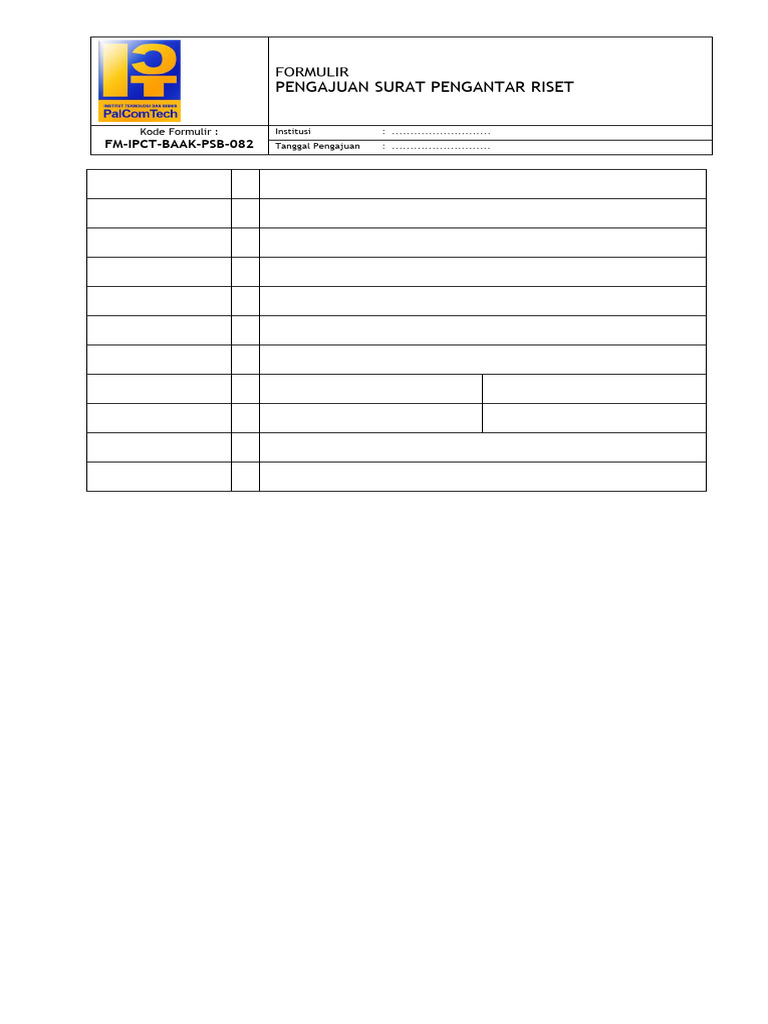 Surat Pengantar RISET | PDF