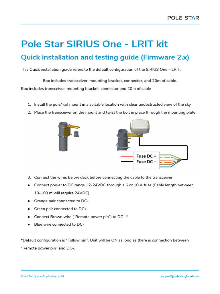 SIRIUS One LRIT Installation Guide | PDF | Electrical Connector ...