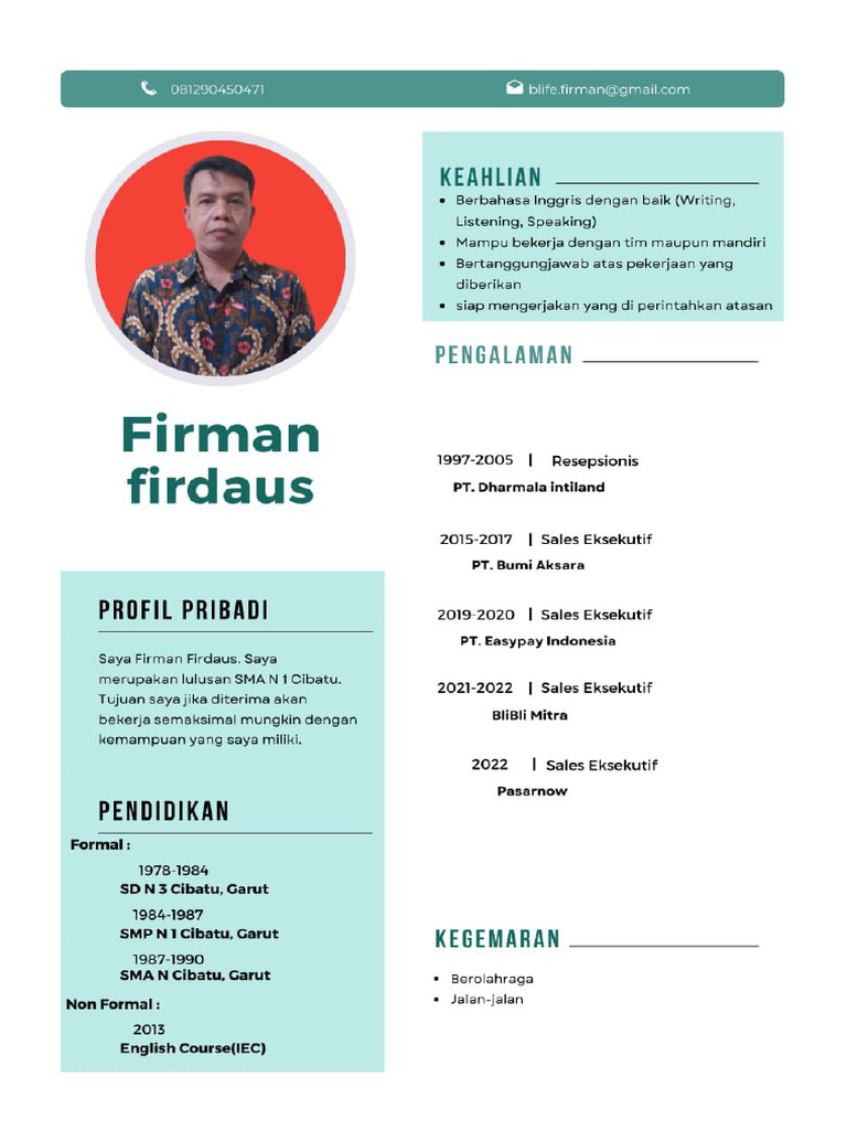 Cv Firman Firdaus | PDF