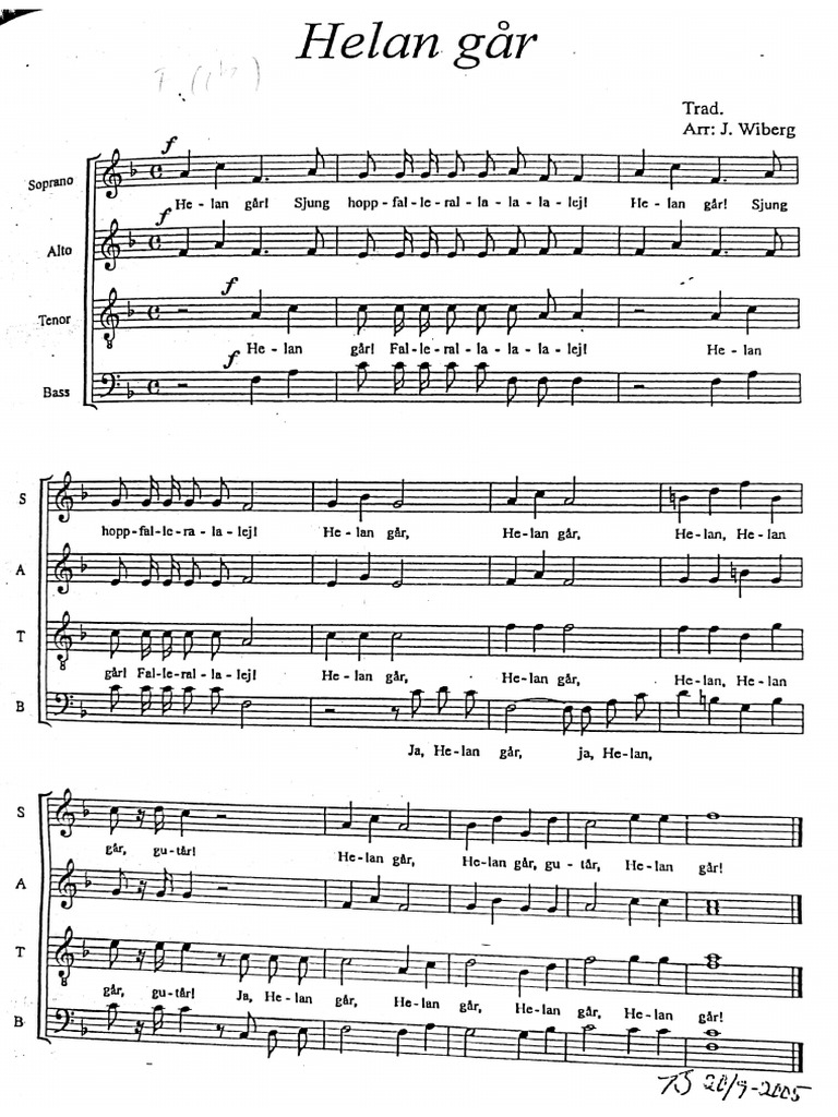 Helan går SATB | PDF