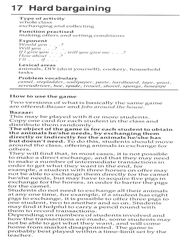 bargaining game | PDF