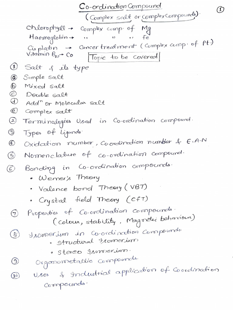 Coordination Compounds | PDF