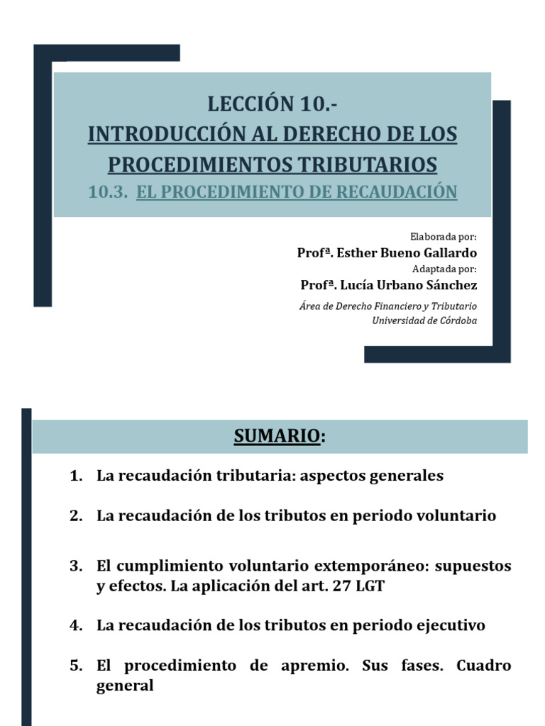 Procedimientos de Recaudación Tributaria | PDF | Pagos | Liquidación