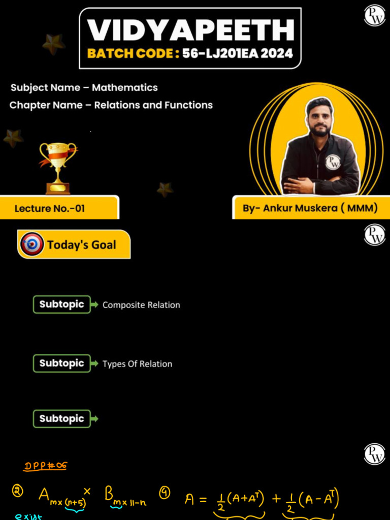 Relations & Functions | PDF