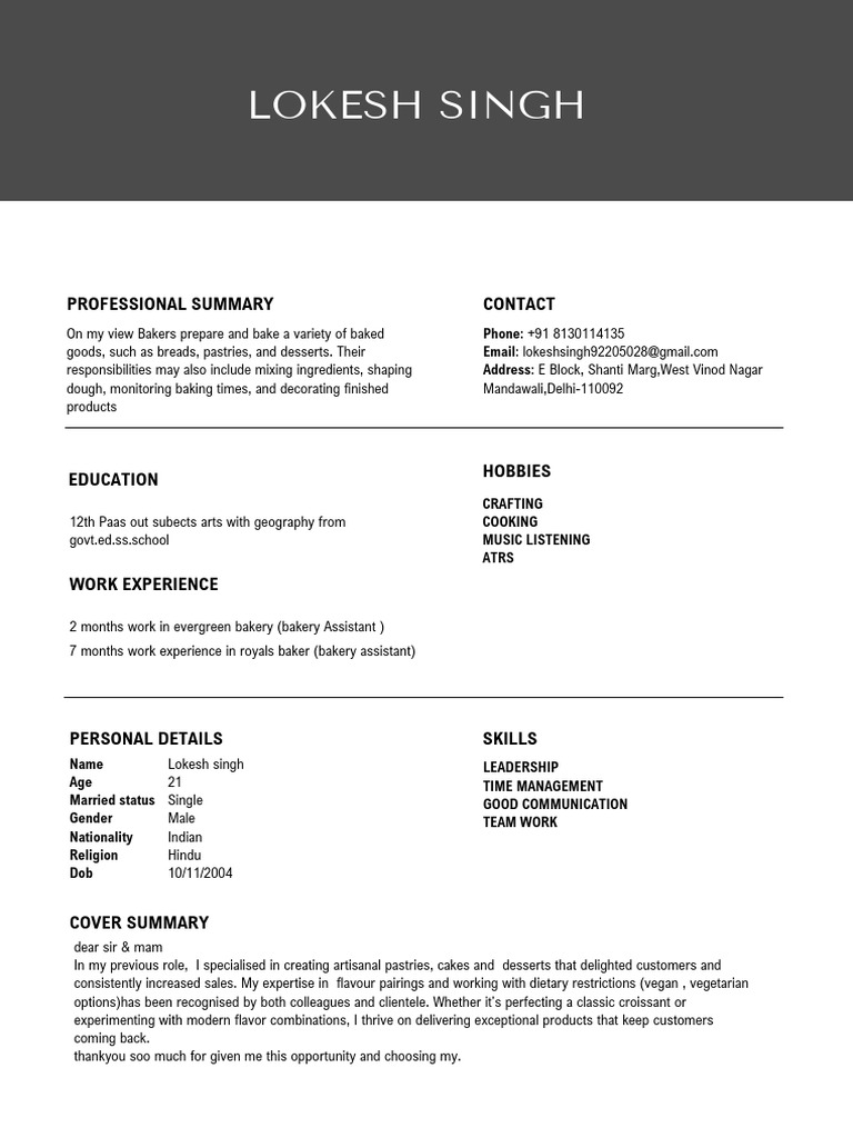 Lokesh Sing CV | PDF