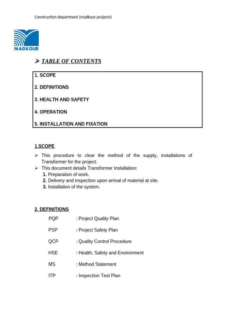Transformer Methode of Statement | PDF | Transformer | Safety