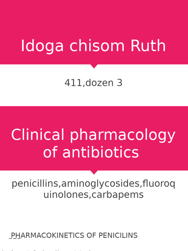 Clinical Pharmacology of Antibiotics | PDF | Penicillin | Antibiotics