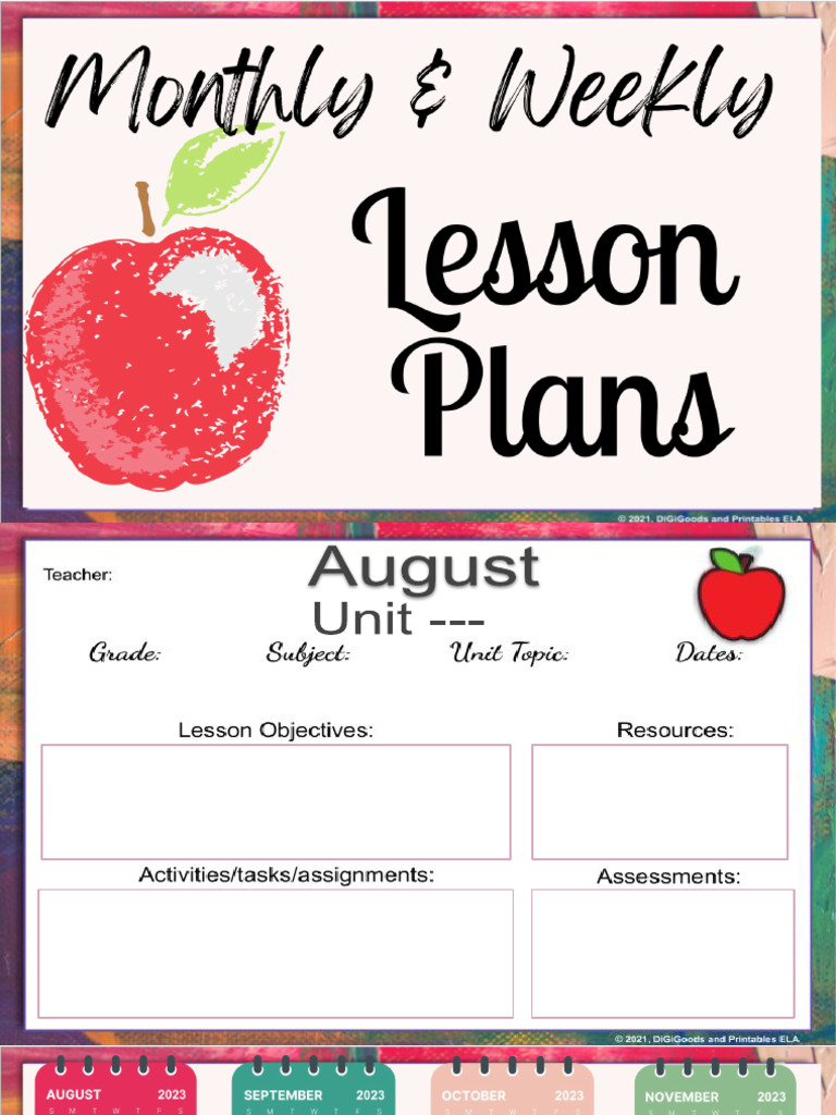 Copy of Digital Lesson Planning Templates by DiGiGoods and Printables ...