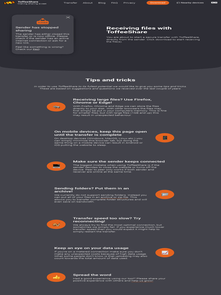 ToffeeShare: Secure File Transfer Tips | PDF | System Software | Software