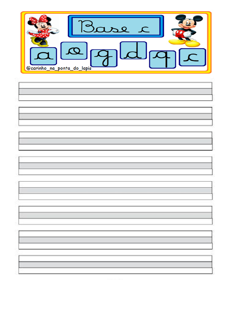 Bases Das Letras Cursivas | PDF