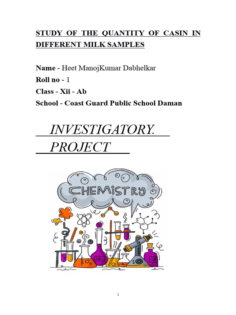 Casein Content in Milk Samples Study | PDF | Milk | Precipitation ...