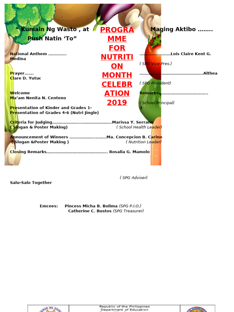 Nutrition-Month-Program 19-20 | PDF