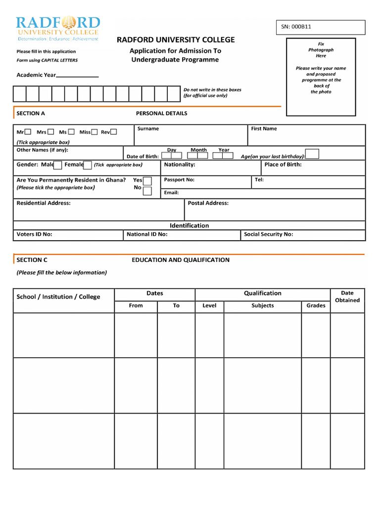 Ruc Degree Form For International Students | PDF