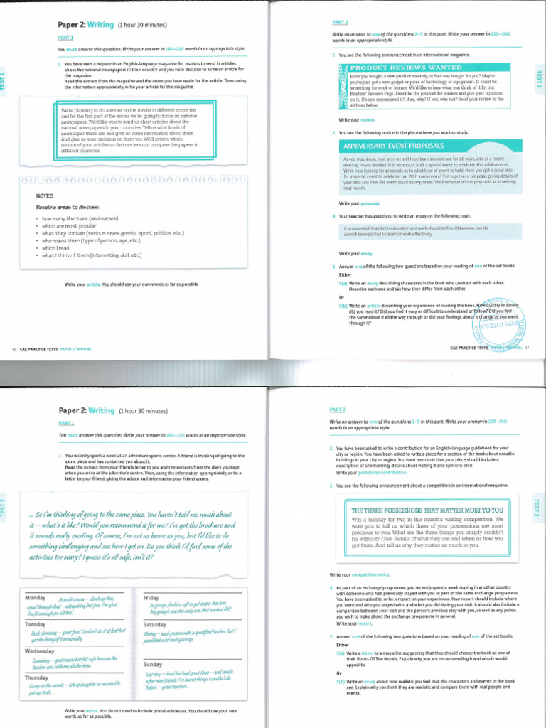 Writing Tasks 1 | PDF