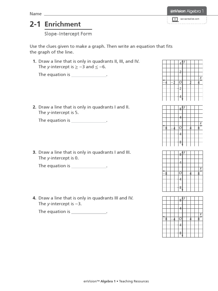 2-1_ Enrichment (PDF) | PDF | Algebra | Mathematics
