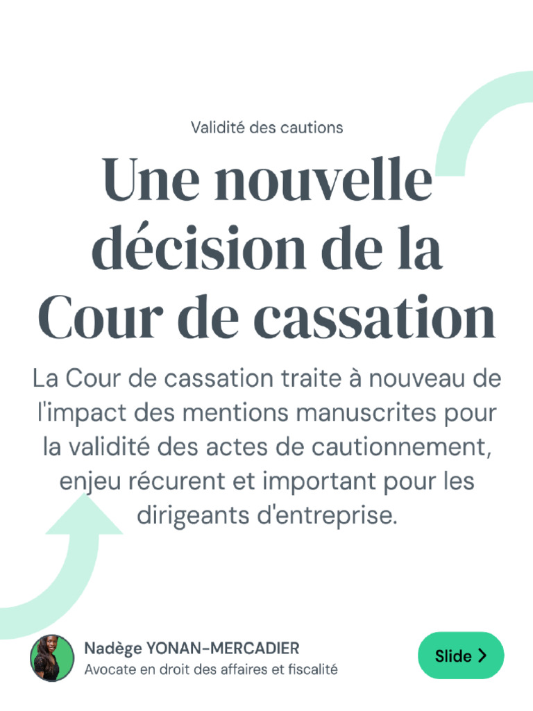 Caution et mention manuscrite | PDF