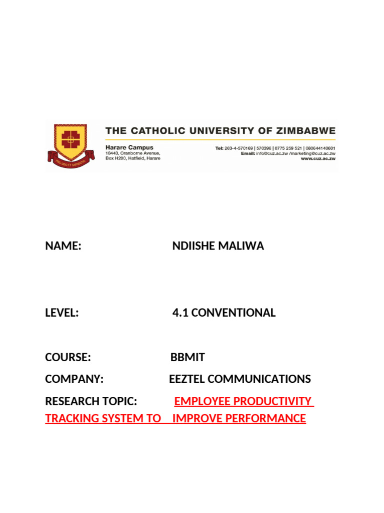 NDIISHE MALIWA FULL PROPOSAL | PDF | Employment | Business