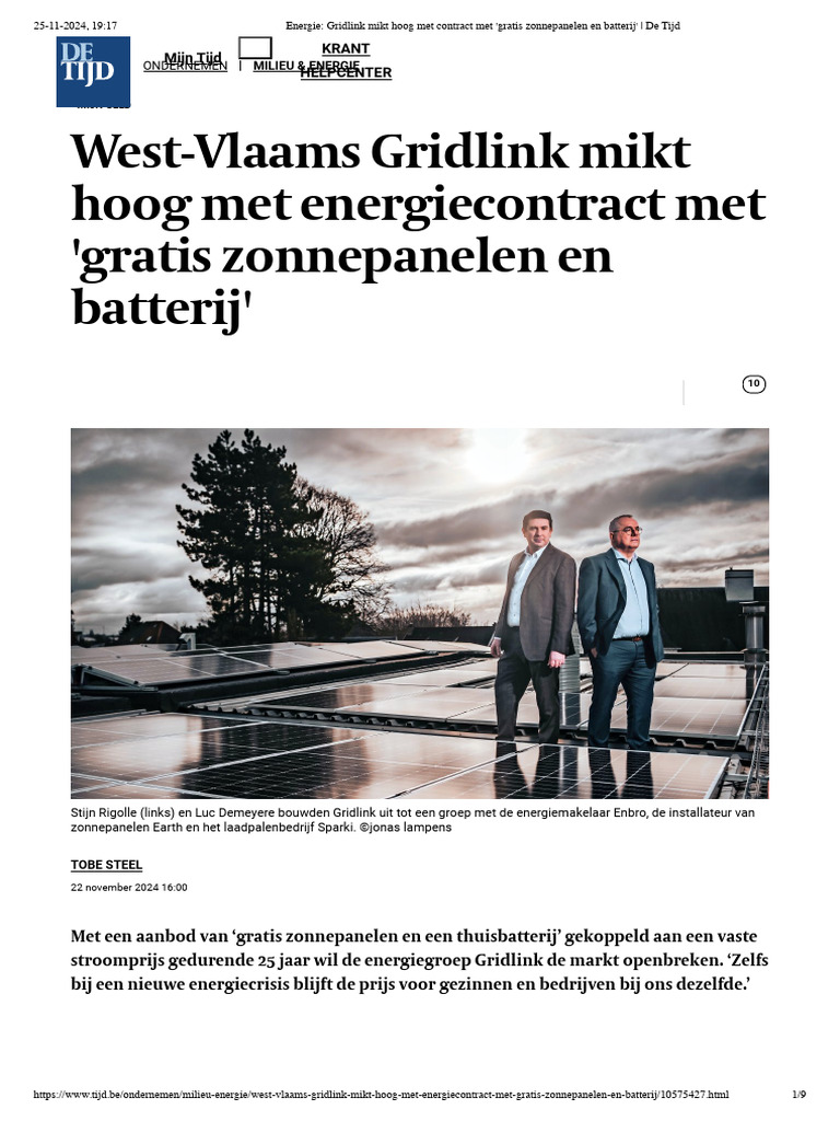 Energie_Gridlink_ De Tijd | PDF