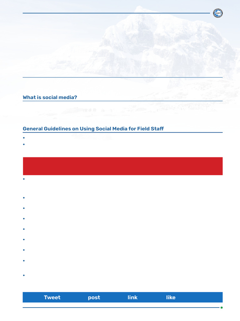 IAATO General Guidelines On Social Media Use For FOM - en | PDF ...