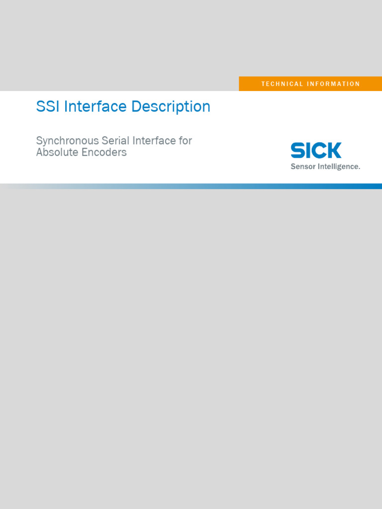 Technical Information Ssi Interface Description en Im0100079 | PDF ...