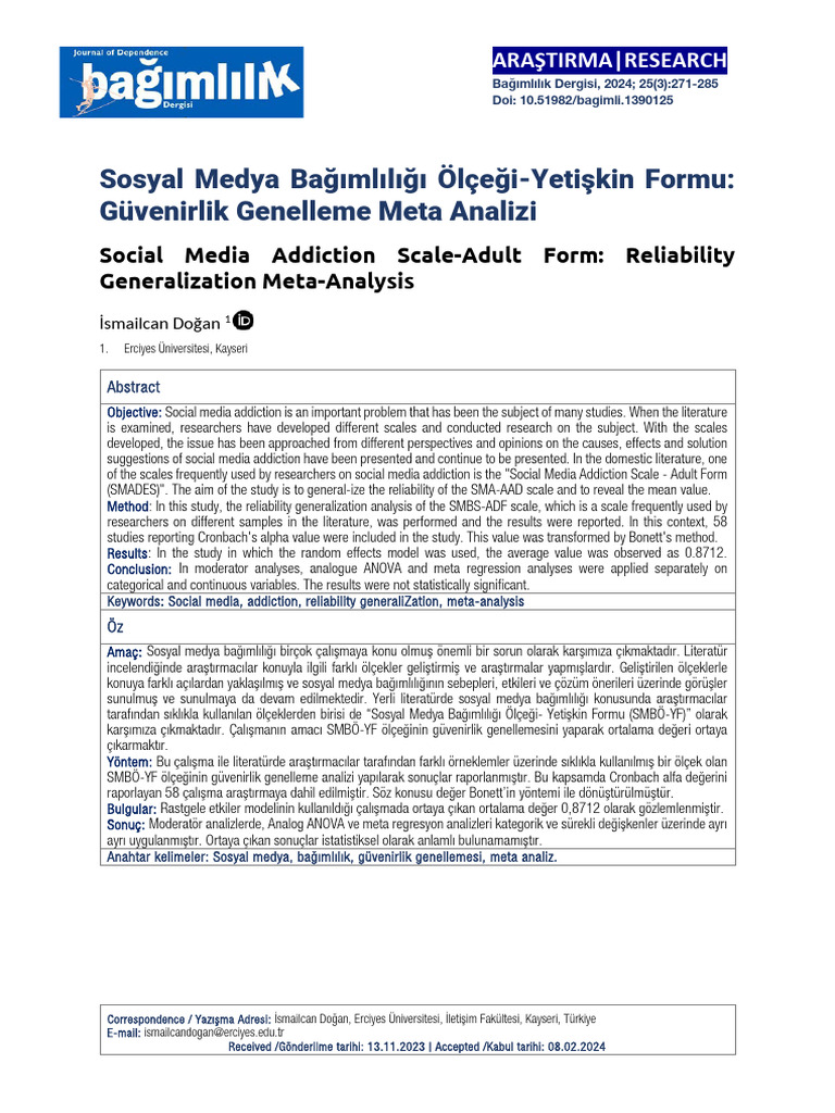 Bağmlılık Makale | PDF