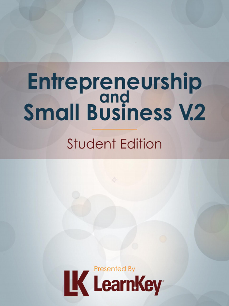 Entrepreneurship and Small Business v.2 Student Workbook | PDF ...