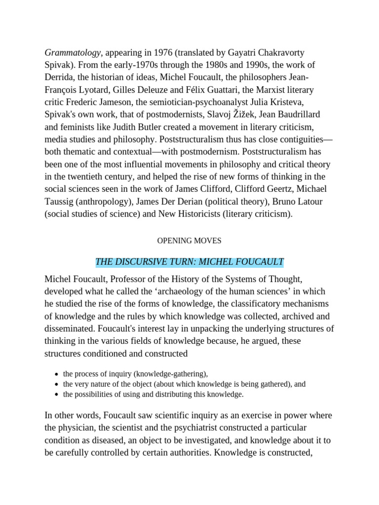 For Foucault - Discursive Formation | PDF | Discourse | Michel Foucault