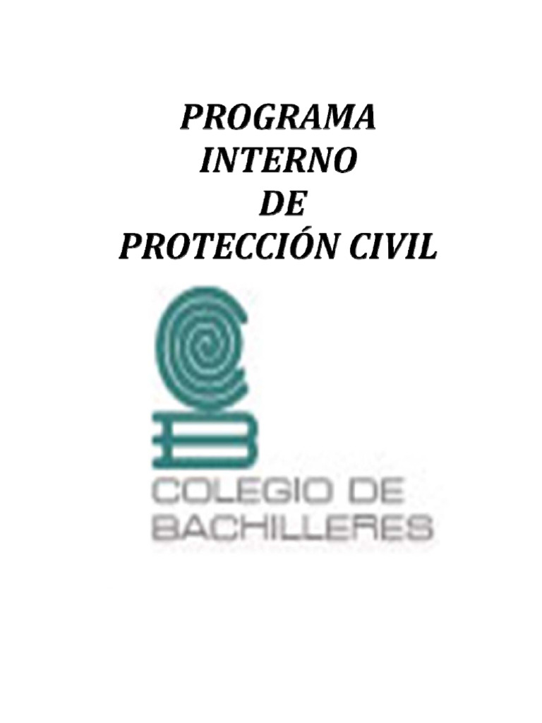 Programa Interno de Proteccion Civil | PDF | Defensa Civil | La seguridad