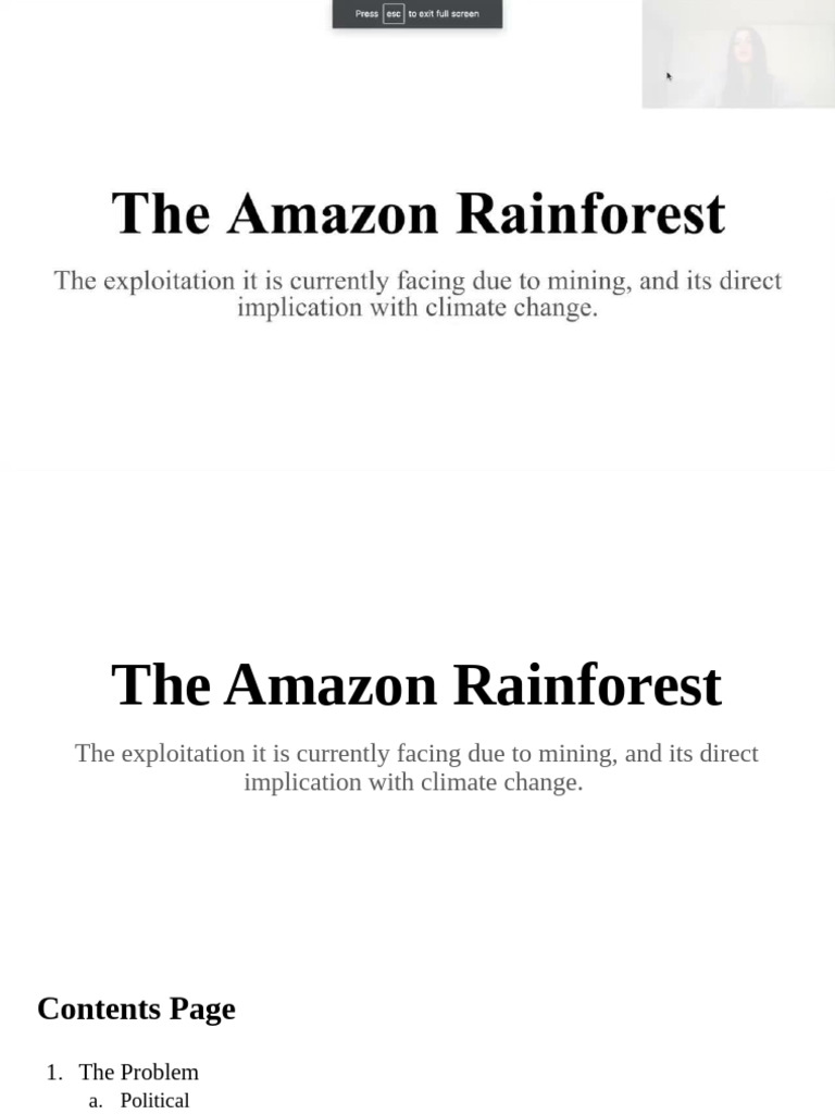 The Amazon Rainforest Presentation | PDF | Amazon Rainforest | Greenhouse Gas