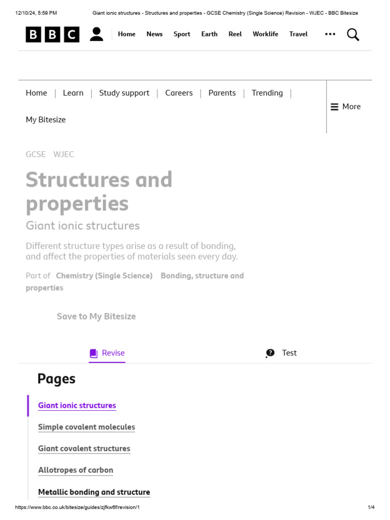 Giant Ionic Structures - Structures and Properties - GCSE Chemistry ...