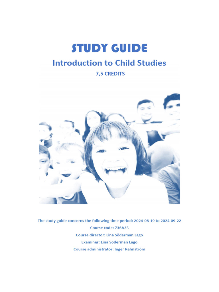 Introduction to Child Studies Guide | PDF | Thesis | Educational Technology