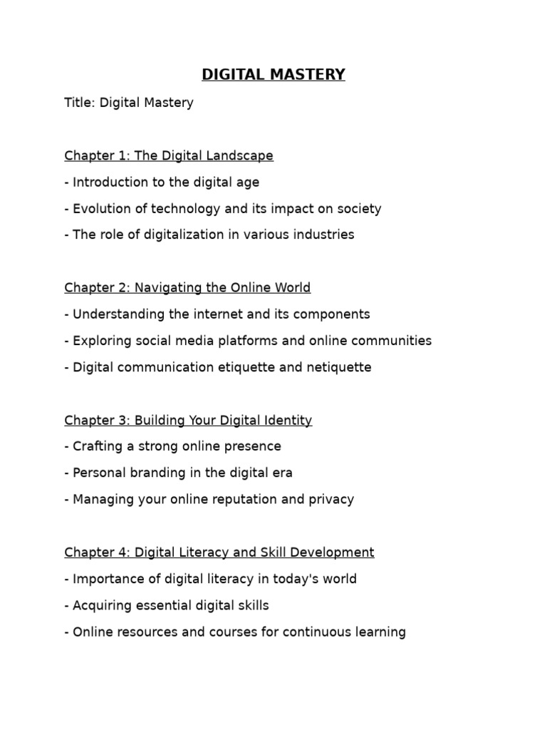 Digital-Mastery | PDF | Entrepreneurship | Popular Culture & Media Studies