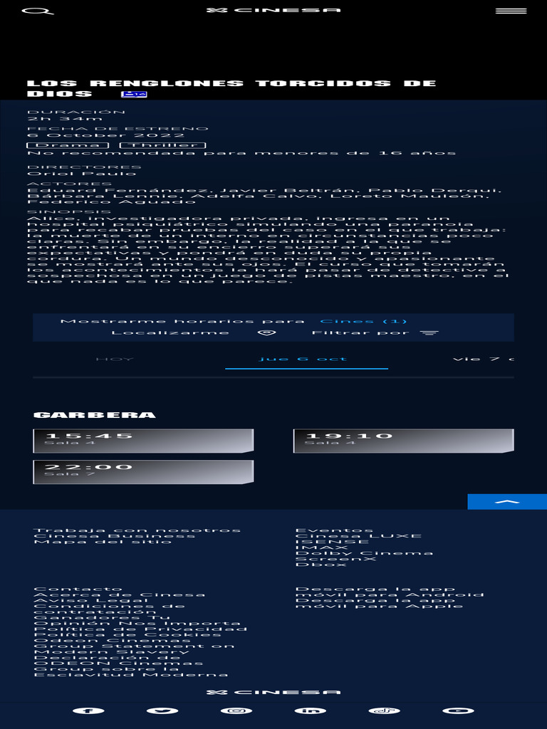 Cinesa - Detalle de películas | PDF