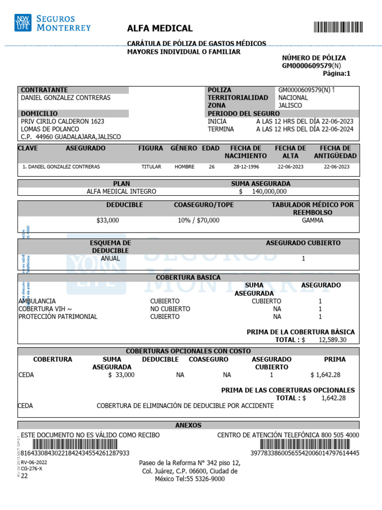 Seguro Médico | PDF | Póliza de seguros | Ley común