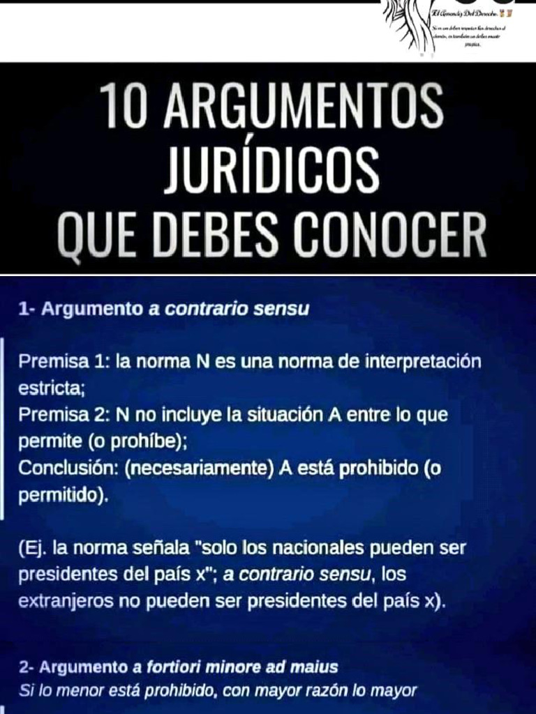 10 Argumentos Que Debemos Conocer - 043036 | PDF | Argumento | Lógica