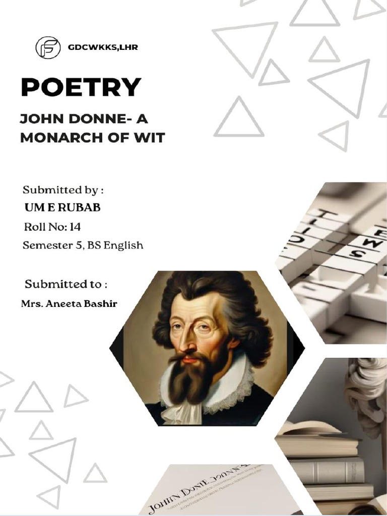 John Donne - A Monarch of Wit | PDF | Poetry | Laughter