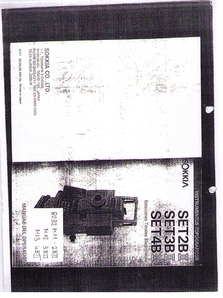 Sokkia Manual Estacion Total Serie Set 2b | PDF
