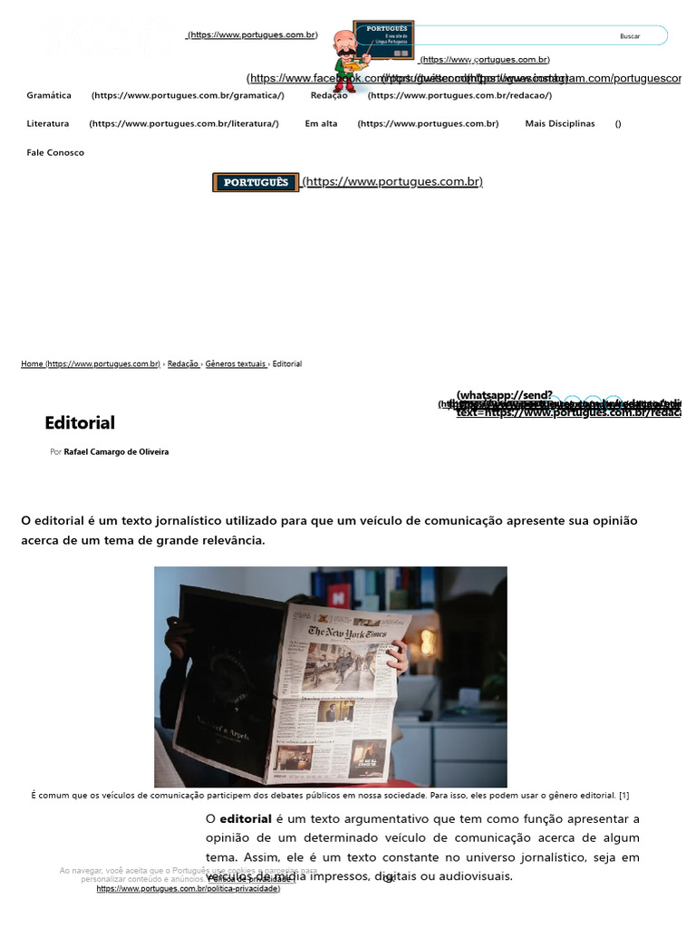 2 - Editorial - Características, Estrutura, Tipos, Exemplo | PDF ...