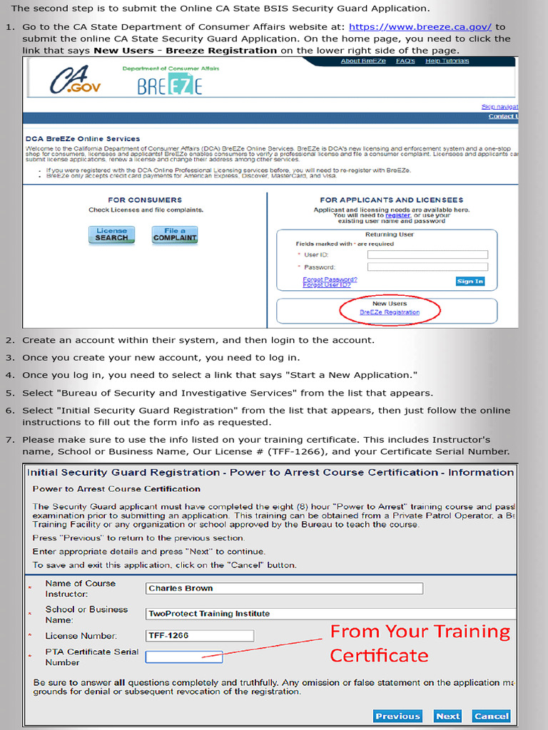 Get Your Guard Card Online! TwoProtect Training - BSIS Guard Card ...