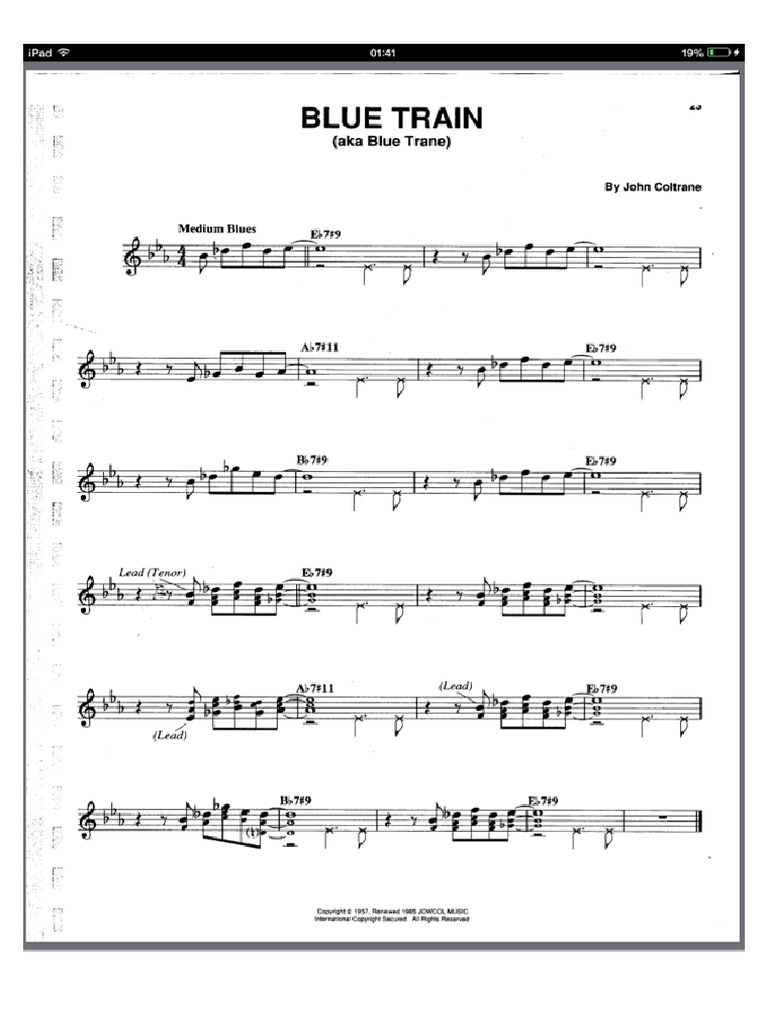 Blue Train Ebminor | PDF