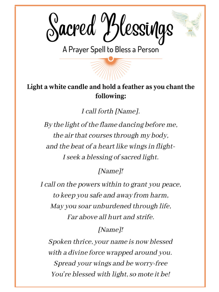Blessing Prayer Spell PDF Letter | PDF