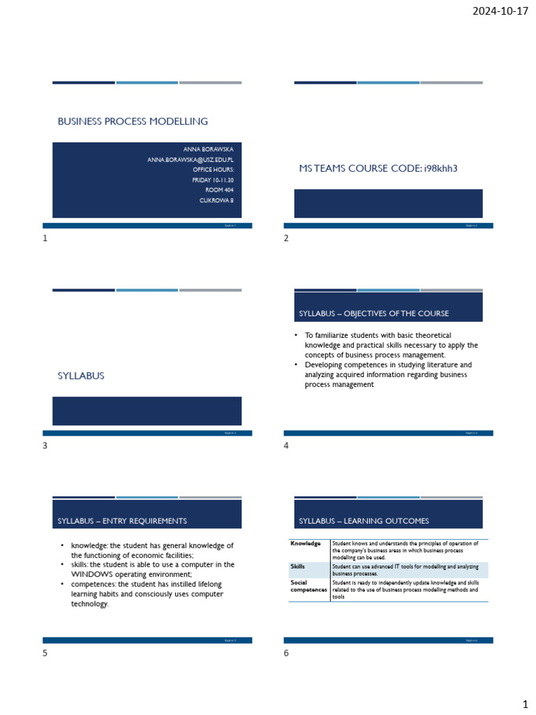 Business Process Modelling 1 | PDF | Knowledge | Business Process