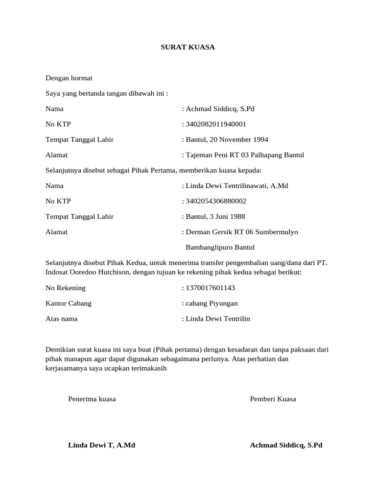 Surat Kuasa | PDF