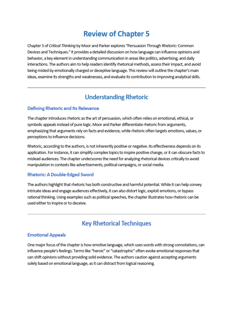I232092 G Critical Assignment | PDF | Rhetoric | Critical Thinking