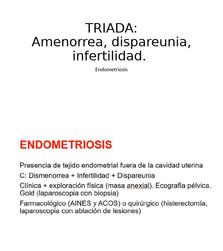 Endometriosis TRIADA | PDF