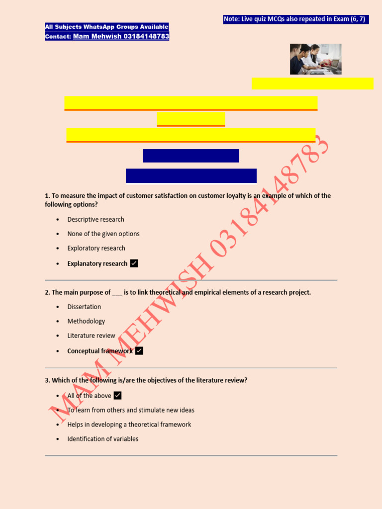 STA630 MCQs Mids 2024 Mam Mehwish | PDF | Theory | Hypothesis