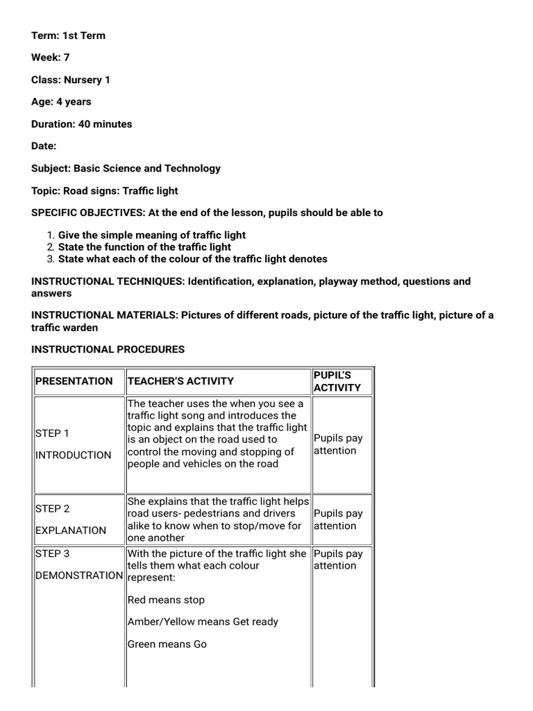 7 traffic_light | PDF | Traffic Light | Traffic