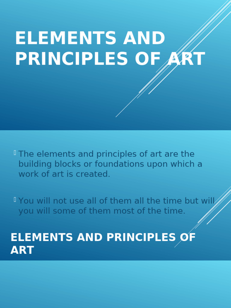 Elements and Principles of Art A | PDF