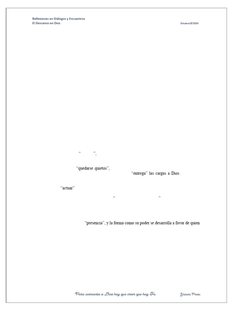 Estad Quietos y Conoced Que | PDF | Fe | Dios