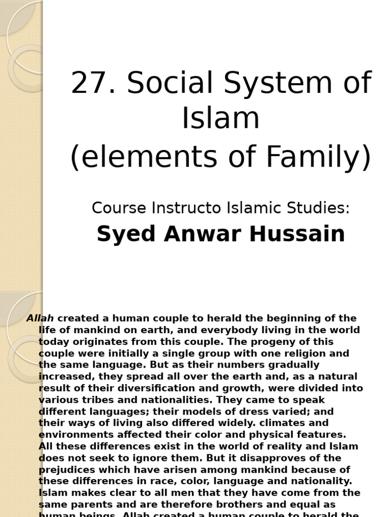Family Dynamics in Islamic Teachings | PDF | Marriage